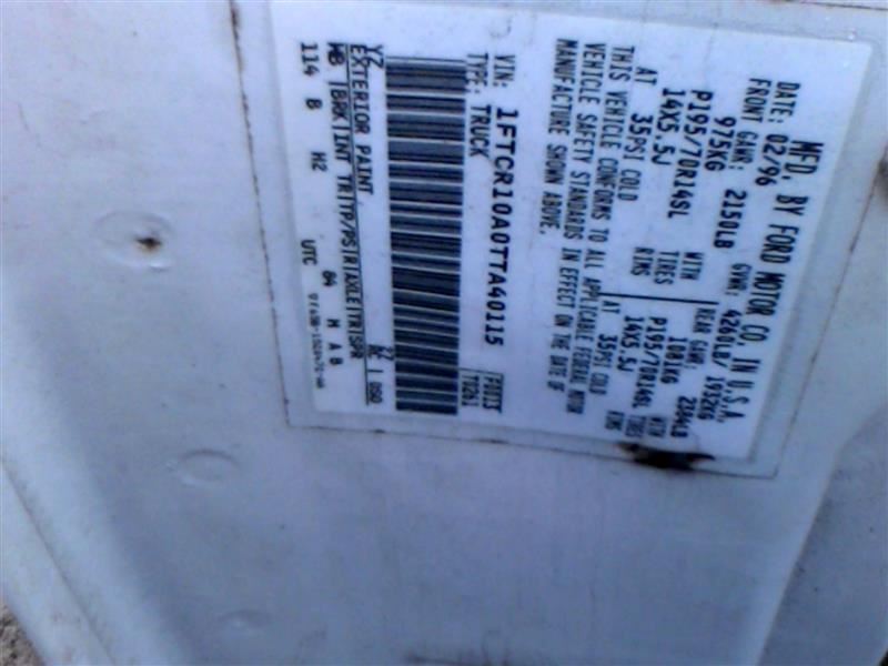 Used 1996 Ford Ranger Engine Engine 2.3l (vin A, 8th Digit, 4 140